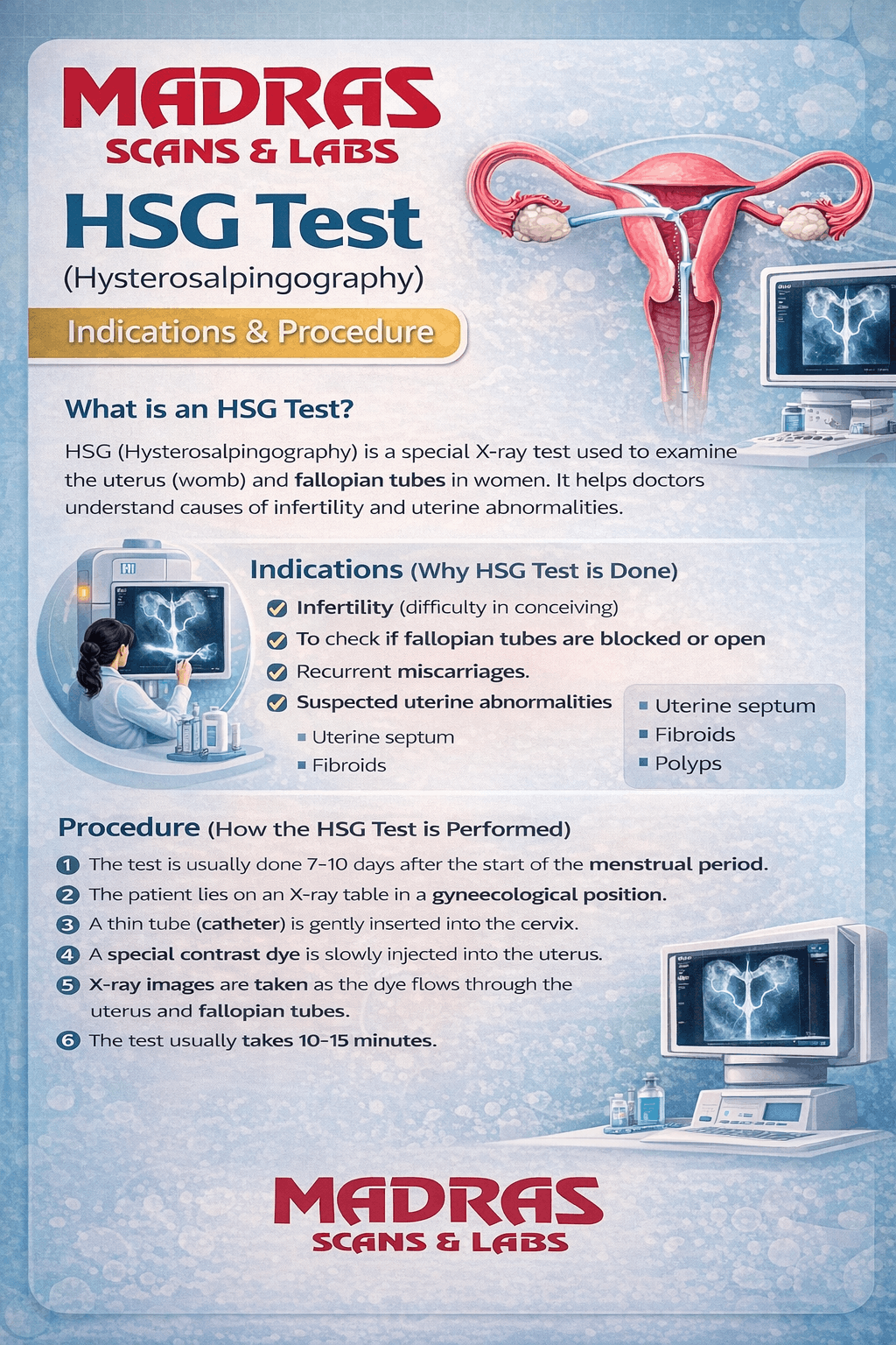 HSG Scan In Chennai | Madras Scans & Labs